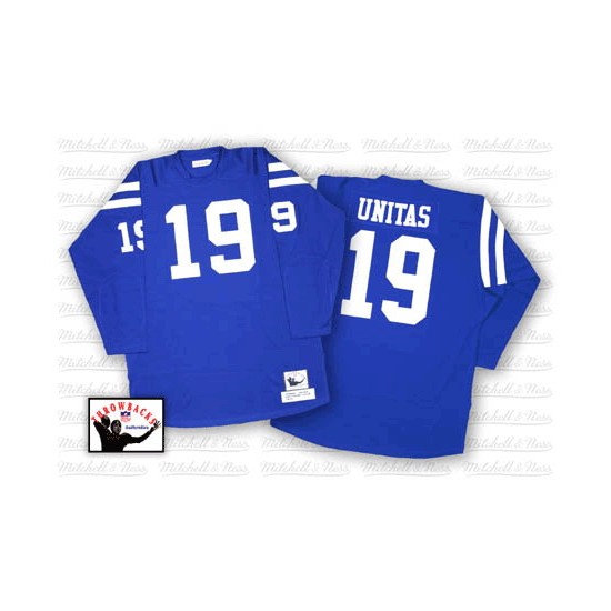 Johnny Unitas Mens Jersey Mitchell And Ness Indianapolis Colts 19